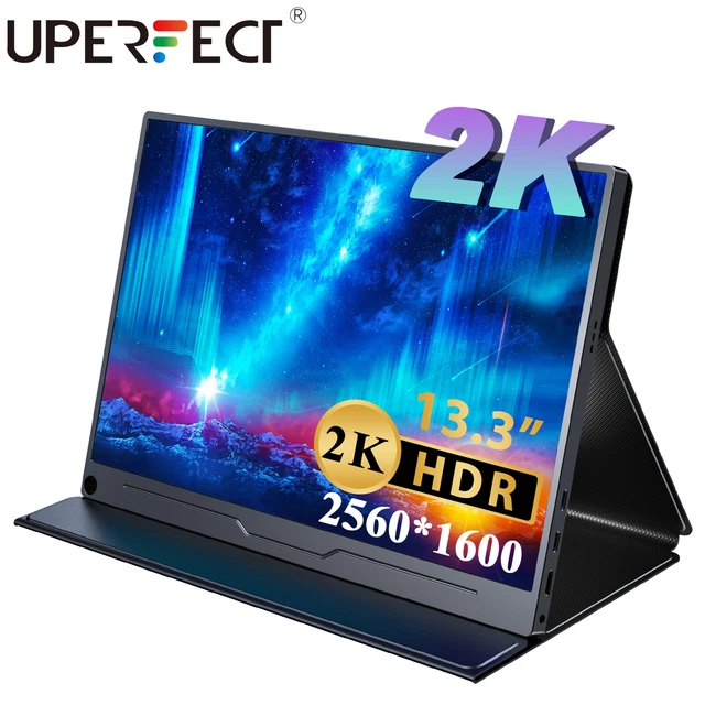 PORTABLE MONITOR 2K 13.3''Portable Laptop Monitor USB C HDMI External ...