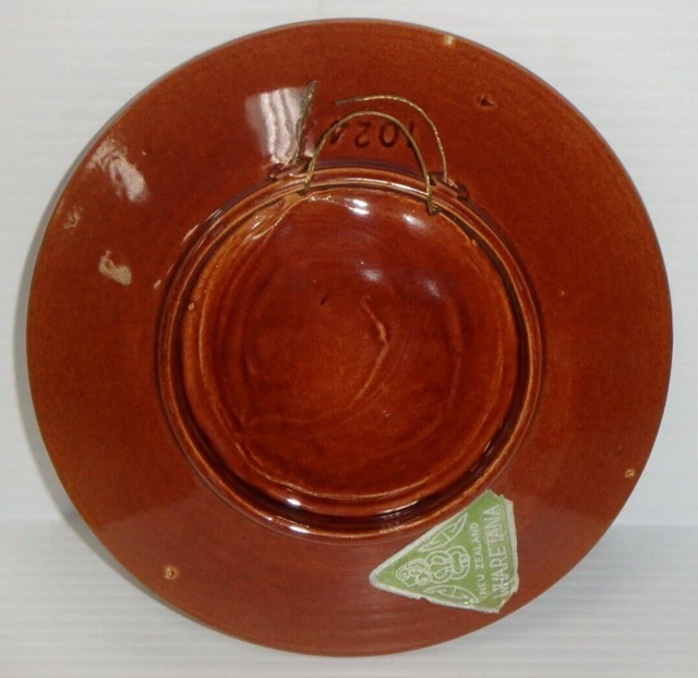 VINTAGE 1950'S CROWN Lynn Wharetana Ware Maori Plate Art Pottery Wall ...