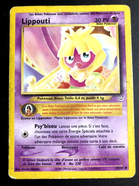 CARTE POKÉMON LIPPOUTI 54/64 Wizards Neo Revelation FR (port groupé) EUR 1,82 - PicClick FR