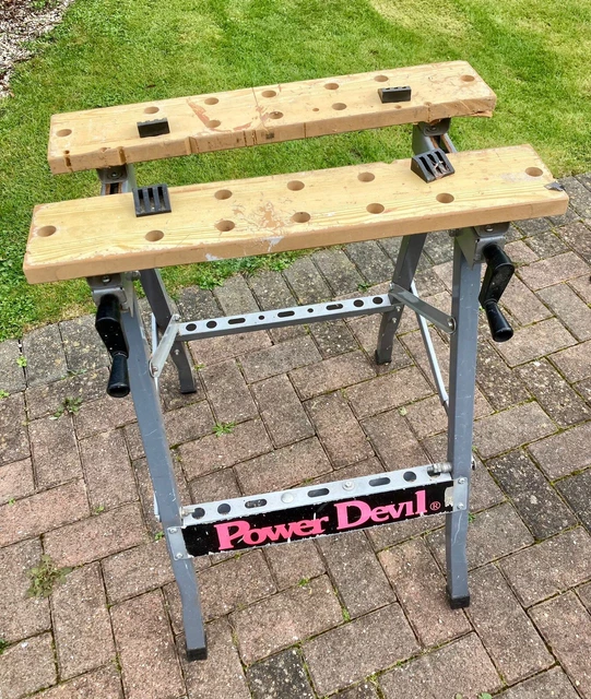 POWER DEVIL FOLDING Workbench And Workzone Stand £15.00 - PicClick UK