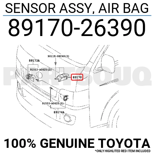 8917026390 GENUINE TOYOTA SENSOR ASSY, SAFETY DEVICE 89170-26390 $392. ...