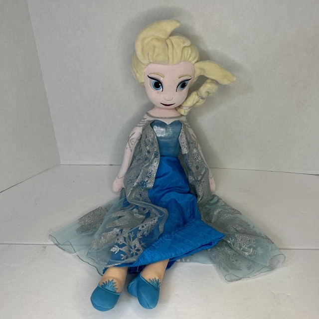 WALT DISNEY FROZEN LARGE ELSA SNOW QUEEN 24" Plush STUFFED DOLL Toy $14 ...
