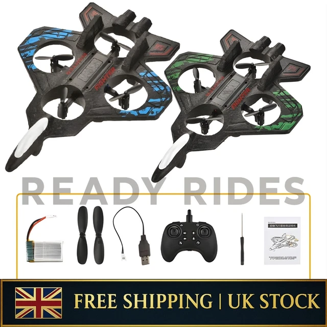 360° FLIP RC Plane Toy Drone Remote Control Glider Jet Flying 2.4G LED ...
