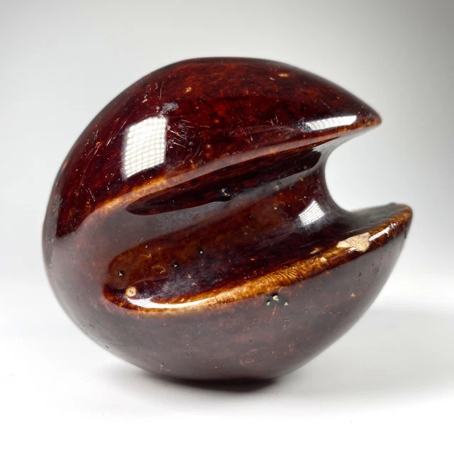 NO NAME ELLIPTICAL Brown Ceramic Electrical Johnny Ball INSULATOR 2⅝ x ...