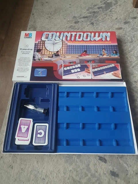 COUNTDOWN TV SHOW Board Game Vintage 1987 Word & Numbers MB Games ...