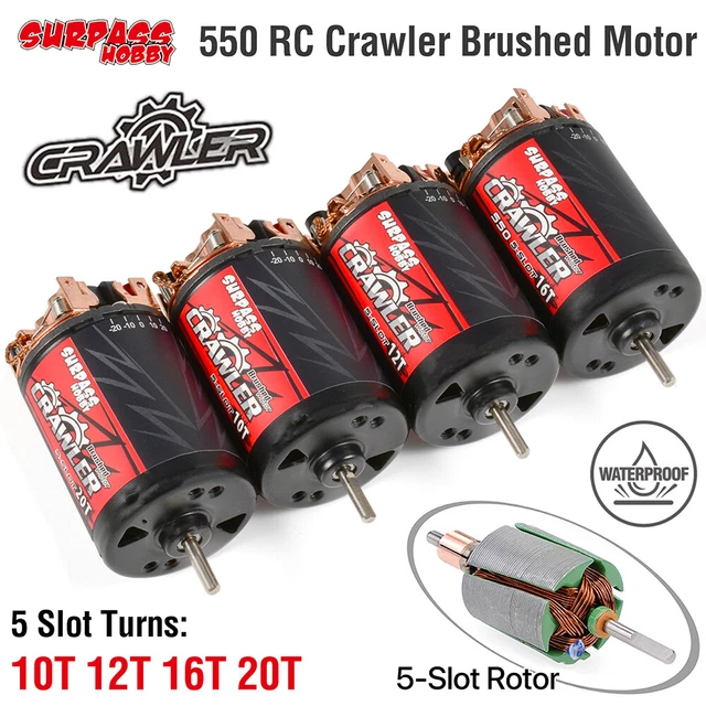 550 10T 12T 16T 20T Brushed Motor 5-Slot for Tamiya TRAXXAS WLtoys 1/10 ...