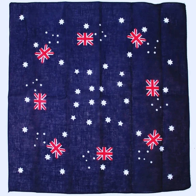 BANDANA AUSTRALIA DAY Flag Cotton Head Wrap Summer Face Neck Scarf ...