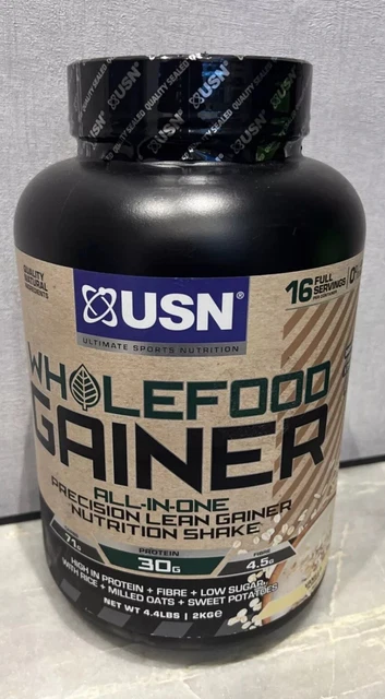 USN WHOLEFOOD GAINER Lean Plant Protein Based Nutrition Shake Vanilla ...