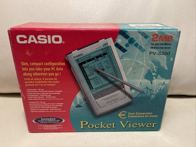 CASIO PV-S250 POCKET VIEWER 2MB PVOS Rarität inkl. OVP - geprüft vom ...