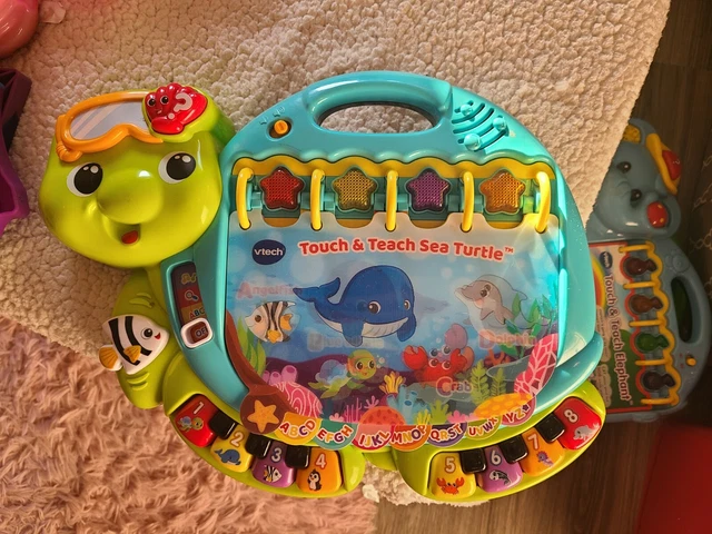 VTECH TOUCH AND Teach Sea Turtle Interactive Learning Book £19.03 ...