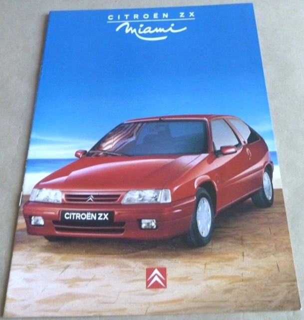 1995 CITROEN ZX MIAMI Catalogue Brochure Folder Prospekt Dépliant ...