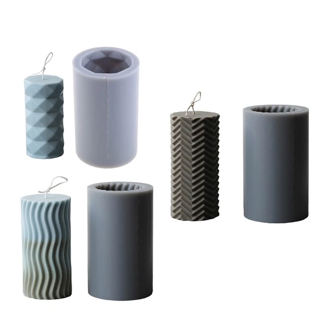 3D CYLINDER STRIPE Wave Mold Silicone Clay Soap Mould for Making ...