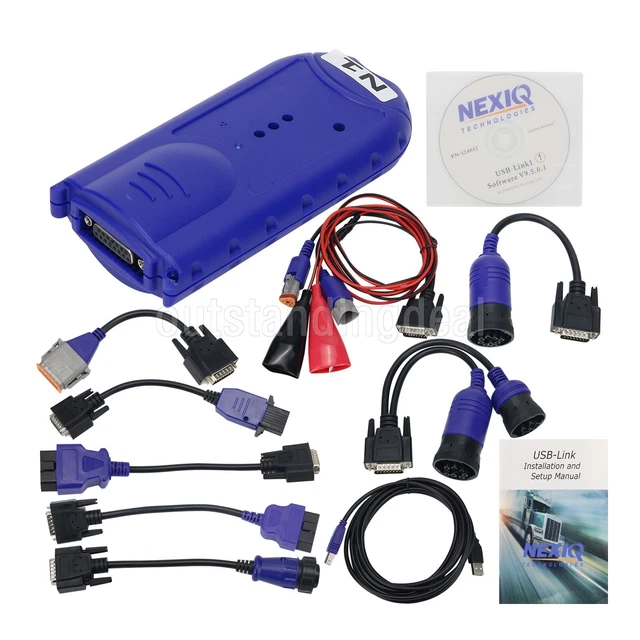 FOR NEXIQ USB Link 1 Software Diesel Truck Interface Heavy Duty Truck ...