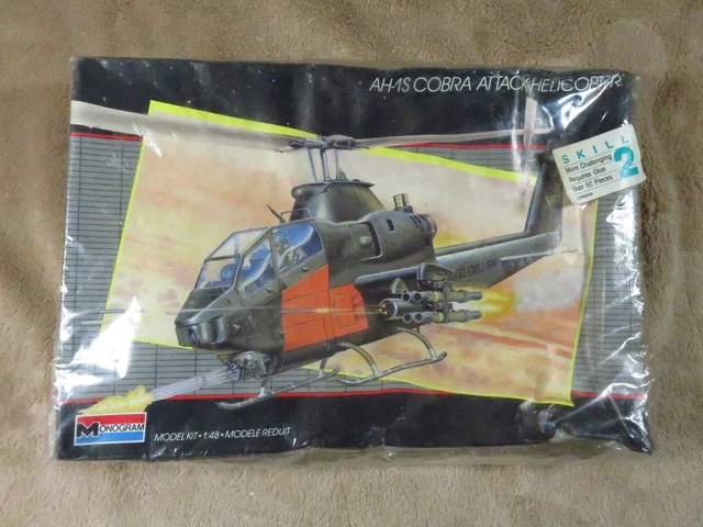 MONOGRAM AH-1S COBRA Attack Helicopter 1:48 Scale Model Kit - unopened ...
