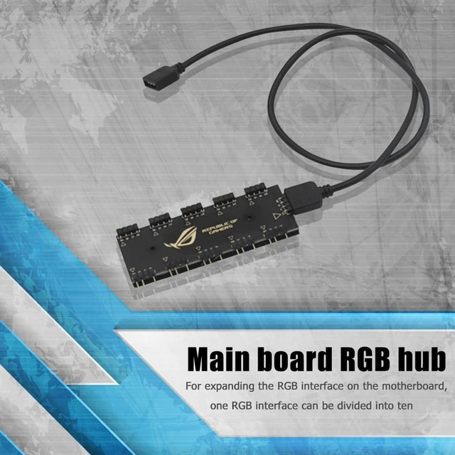 MULTI 10 RGB Sync HUB Motherboard RGB Extension Cable Splitter for ...