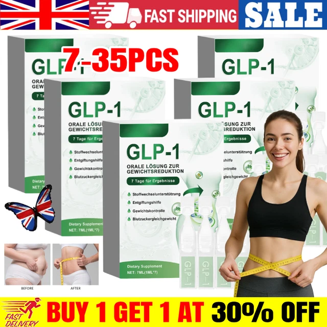 7-35X GLP-1 ORAL Weight Loss Solution GLP-1 Supplement Liquid Drops for ...