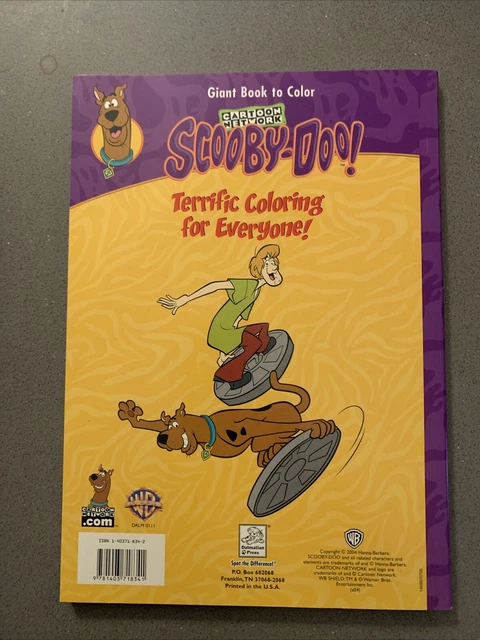 SCOOBY DOO GIANT Coloring Book Cartoon Network NEW 2004 Scoobster £12. ...