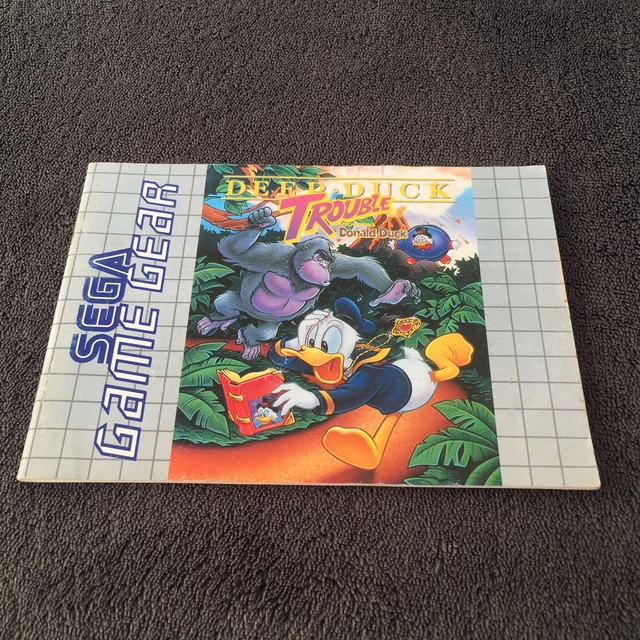 NOTICE SEGA GAME Gear Deep Duck Trouble Starring Donald Duck EUR #1 EUR ...