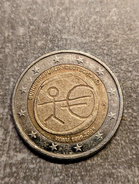2 EURO MÜNZE mit Strichmännchen - Serie WWU 1999-2009 - seltene Münze EUR 5,00 - PicClick DE