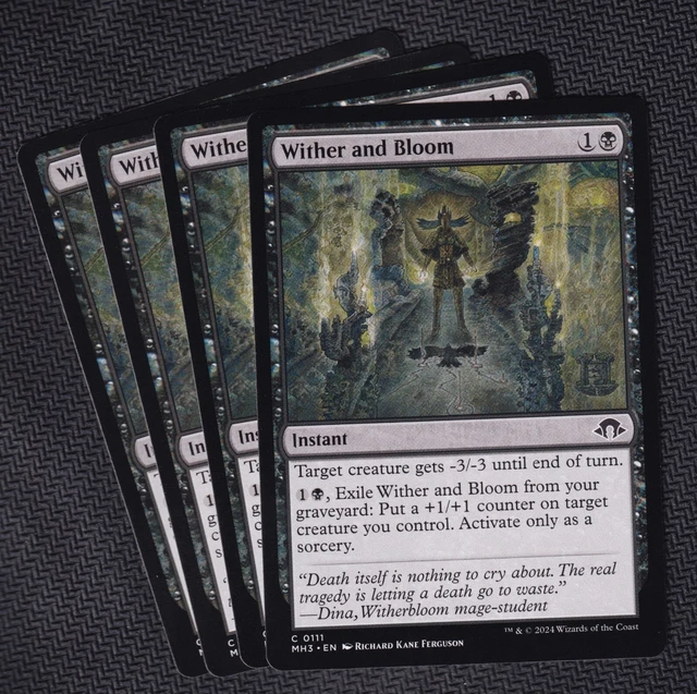 X4 WITHER AND Bloom C MTG Modern Horizons 3 NM/M Regular, English, ACTUAL SCAN EUR 1,09 ...
