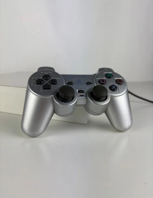 MANETTE DE PS2 Filaire Grise, Original Analog Controller Silber ...