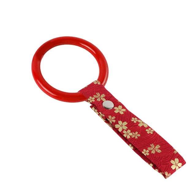 CAR ACCESSORY JDM Round TSURIKAWA Red Ring Handle Strap Nylon Red ...