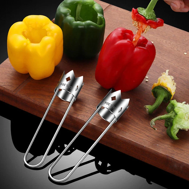 UK STAINLESS STEEL Fruit Vegetable Corer Kitchen Coring Tool for Sweet ...