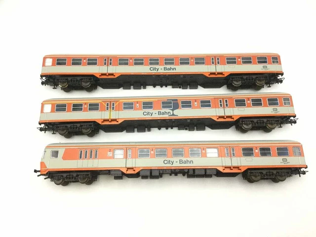 LIMA 149739K SET 3 Reisezugwagen Sonderbemalung City-Bahn Orange/Grau ...