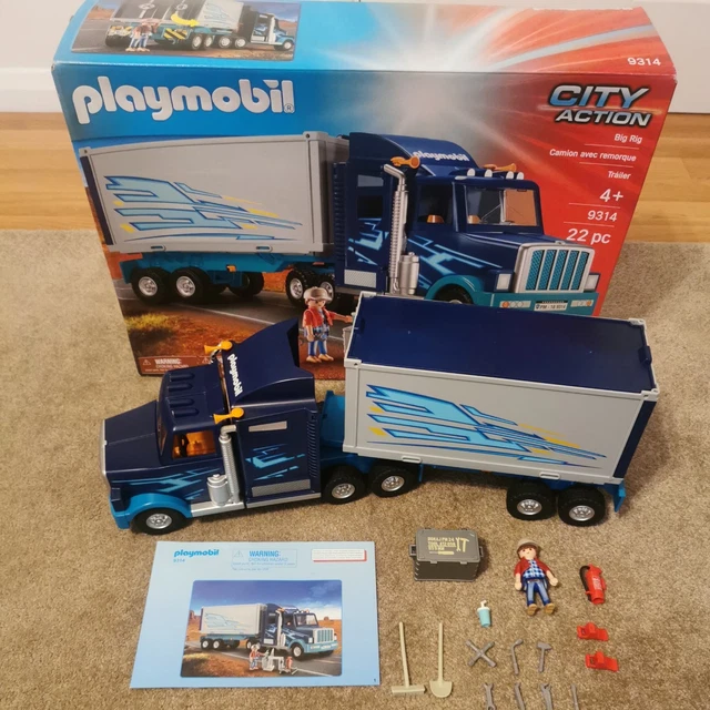 PLAYMOBIL 9314 BIG Rig Lorry Truck HGV Vehicle & Container Boxed ...