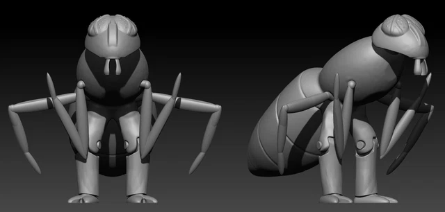 DOCTOR WHO CHARACTER Options Zarbi Custom Articulated Action Figure 3D ...