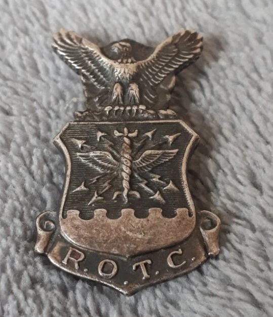 VINTAGE USAF AIR Force ROTC Service Cap Insignia Badge, Metal ...