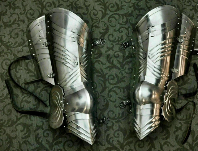 MEDIEVAL GOTHIC GUARD Leg Armor Set Medieval Knight Crusader Spartan ...
