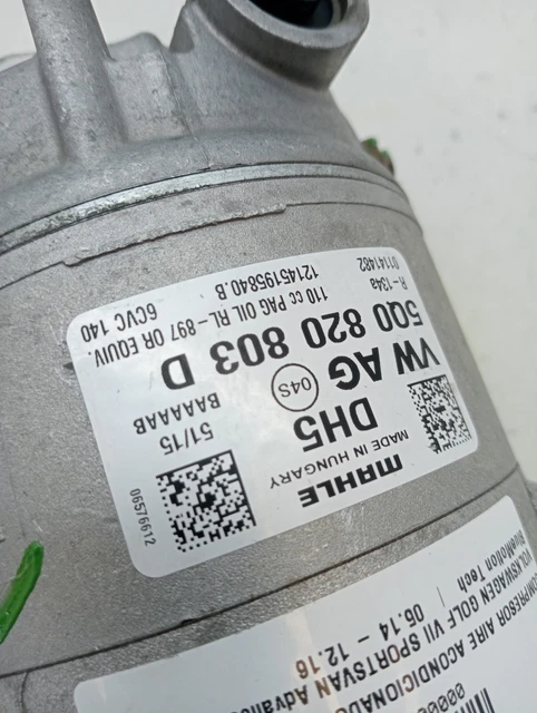 5Q0820803D COMPRESOR AIRE Acondicionado / 351341 Para Volkswagen Golf ...