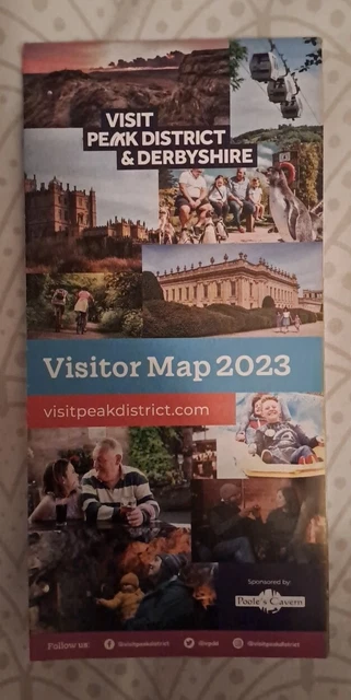 VISIT PEAK DISTRICT & Derbyshire visitor map 2023 EUR 2,33 - PicClick IT