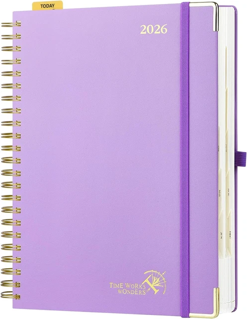 POPRUN PAGE A Day Diary 2026 A4 Day to Page Even Weekend 25 Spiral ...