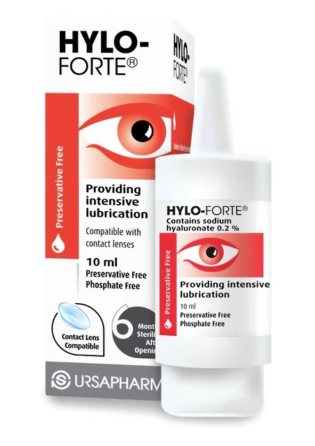 HYLO-FORTE® LUBRICATING DRY Eye Drops 0.2% Sodium Hyaluronate 10ml £13. ...