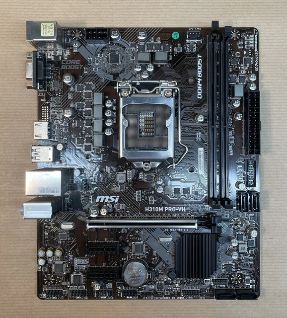 MSI H310M PRO-VH Motherboard LGA1151 With I/O Shield - Ref £110.00 - PicClick UK