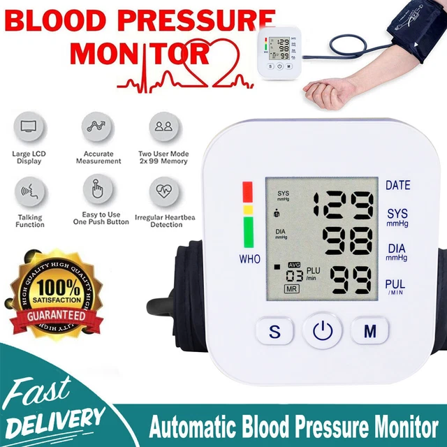 AUTOMATIC DIGITAL ARM Blood Pressure Monitor BP Cuff Machine Test ...