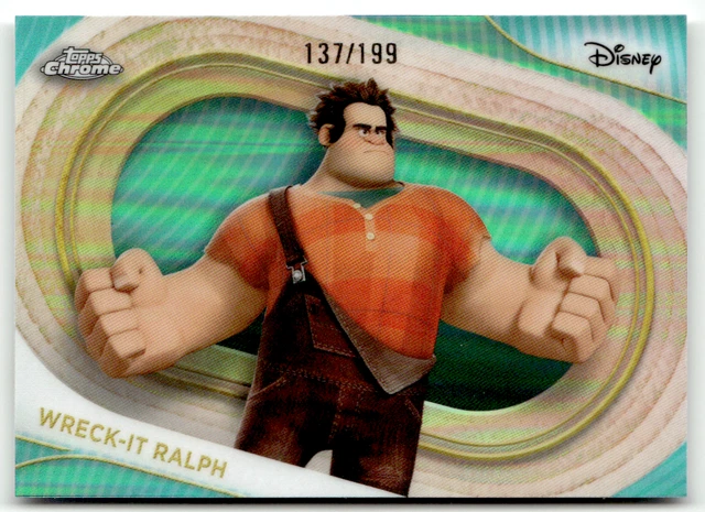 TOPPS DISNEY CHROME 2025 No. 65 Wreck-It Ralph Aqua Refractor 137/199 £ ...