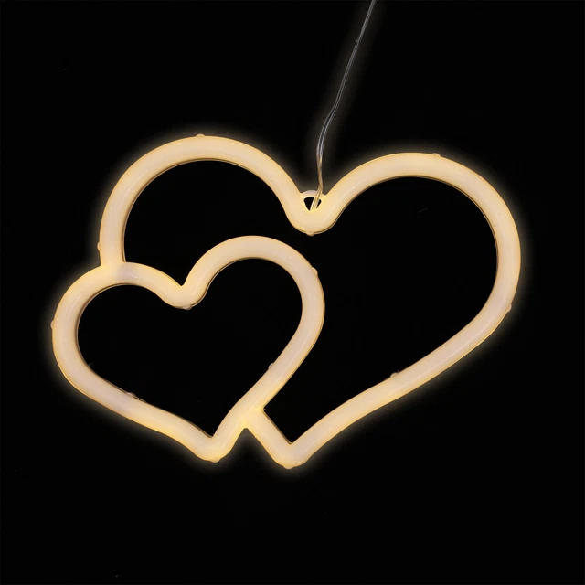 DOUBLE HEART NEON Light PC Aesthetic Sign Astetic Room Decor £12.79 ...