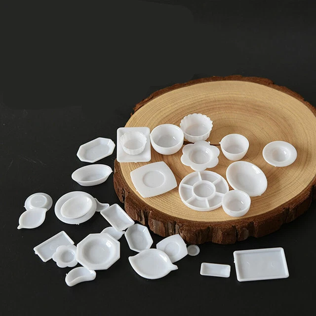33 PCS MINIATURE Tableware Plastic Plate Toys Set Set Food Dishes T0W8 ...