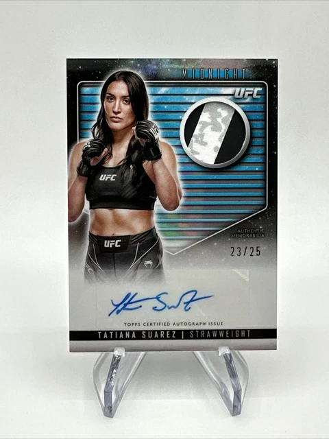 TATIANA SUAREZ PATCH Auto #/25 Moonrise 2024 Topps Midnight UFC 1/37 ...