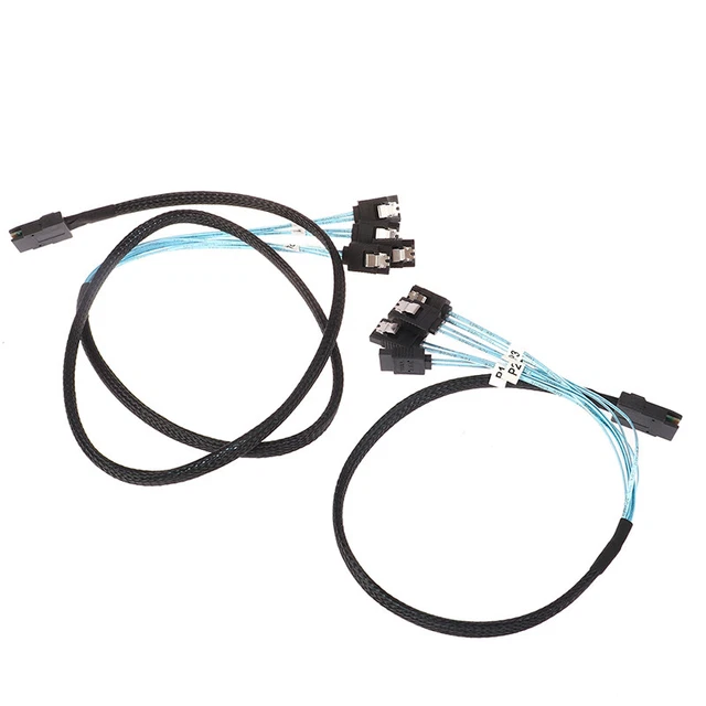 SAS SATA CABLE Mini-SAS SFF-8087 To 4 SATA Cable Mini SAS 4i SFF8087 ...