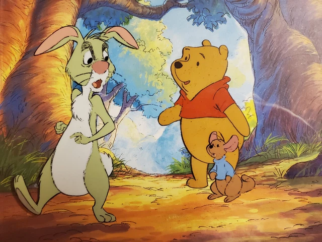 DISNEY'S WINNIE THE Pooh Hand Painted Cel Production Cell Art Coa $907. ...