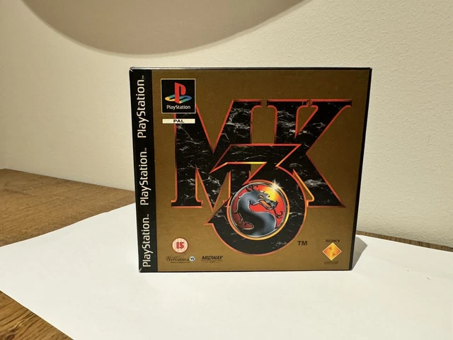 MORTAL KOMBAT 3 PS1 MK3 cardboard case black label PlayStation - No ...