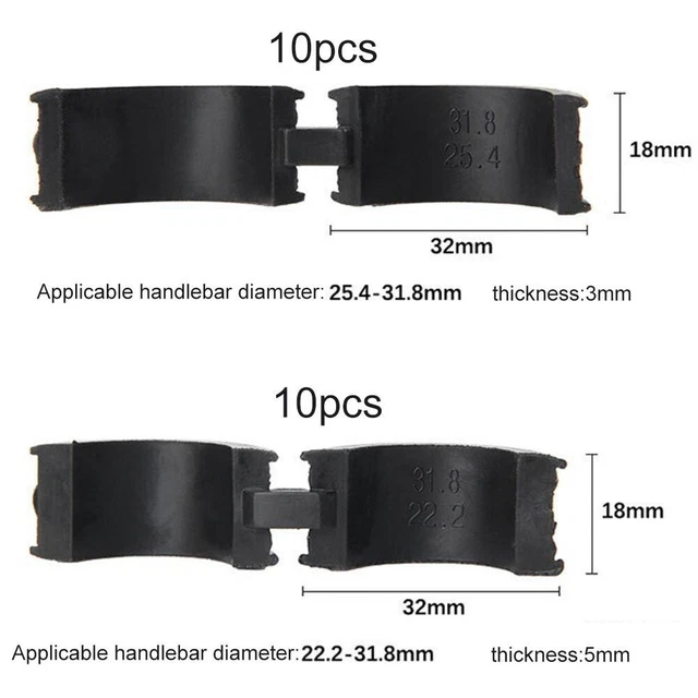20 JOINTS CAOUTCHOUC pour Stabilisation Guidon V??lo Compatible avec 22 ...