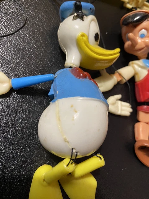 DONALD DUCK PINOCCHIO String Puppets Walt Disney Puppets Vintage 1970s ...