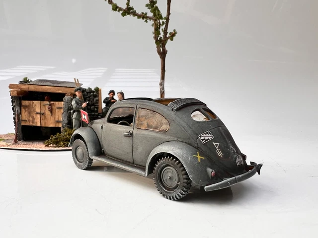 1:35 WH DIORAMA Kdf-Wagen VW Typ 87 Käfer CMK Model Kit gebaut pro ...