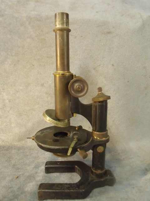 ANCIEN MICROSCOPE CARL Zeiss Jena Antique Mikroskop LAITON FIN XIX EME ...