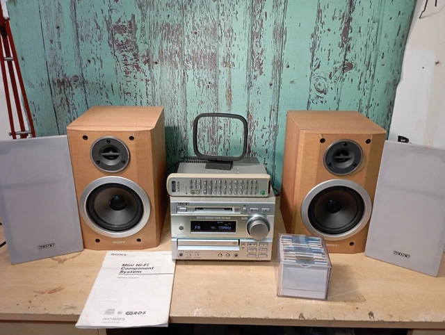 SONY DHC-MD373 LIBRERIA Stereo Minidisc Sistema Hi-Fi Istruzioni Remote ...